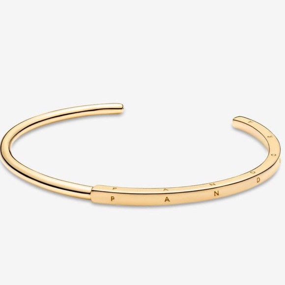 Pandora | Jewelry | New Pandora Signature Id Open Bangle Size 2 63 Inch ...